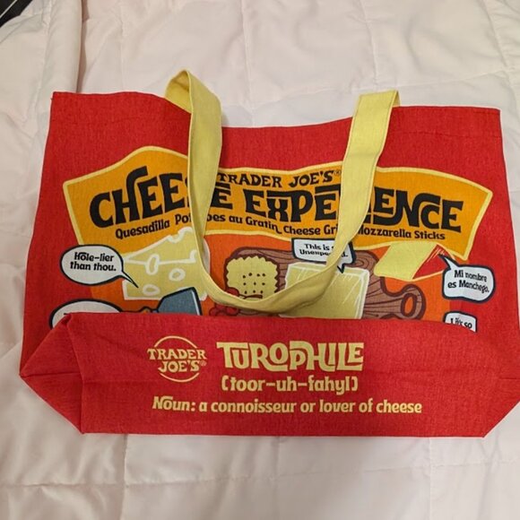 Trader Joe'S | Other | Trader Joes Cheese Adventure Reusable Cloth Tote ...